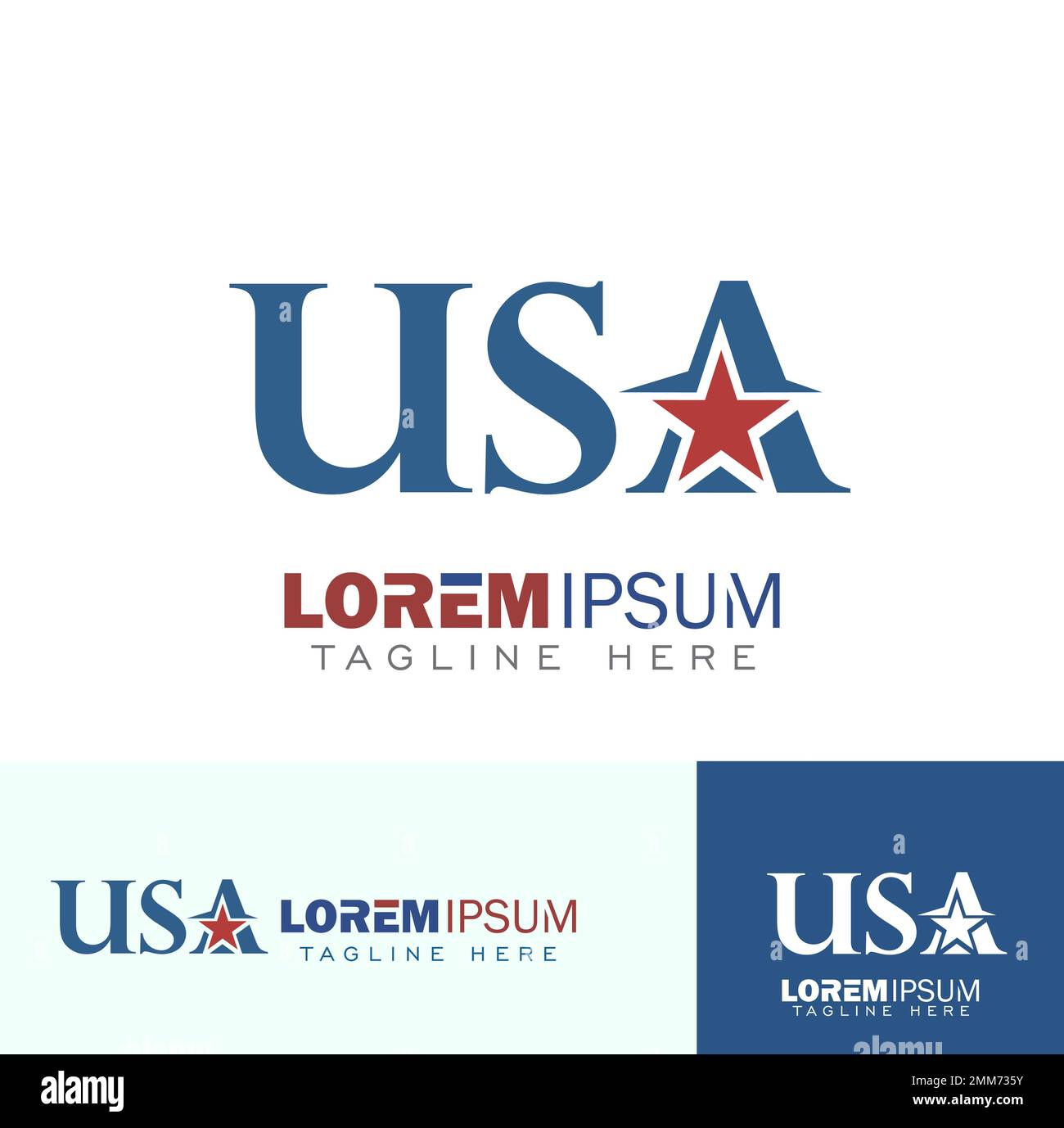 USA Monogram Logo Initial Sign Stock Vector Image & Art - Alamy