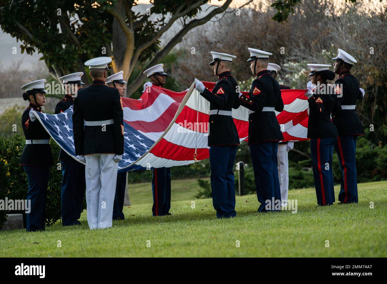 U.S. Marines with Headquarters and Support Battalion, Marine Corps Base ...
