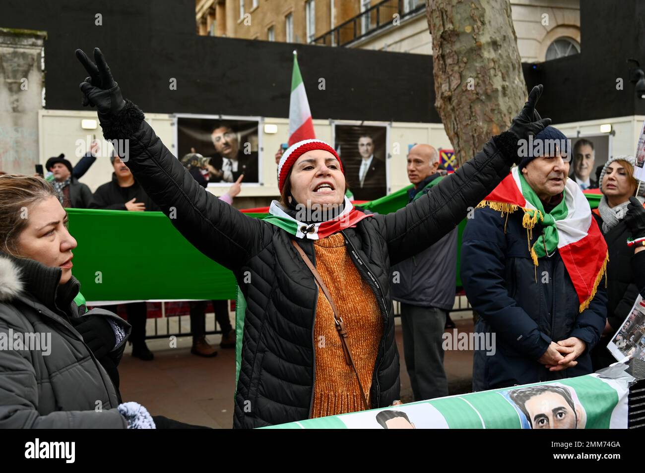 Freedom for Iran Protest, Westminster, London. UK Stock Photo - Alamy