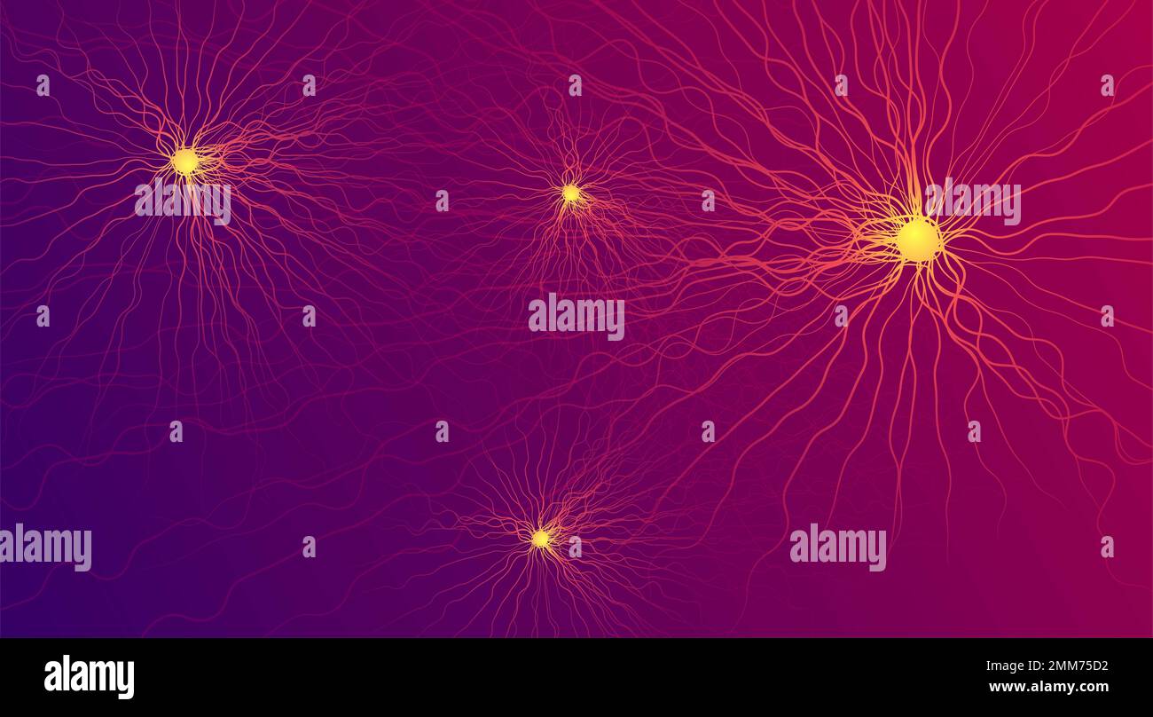 AI technology. Big data. Neurons connecting. Futuristic artificial ...
