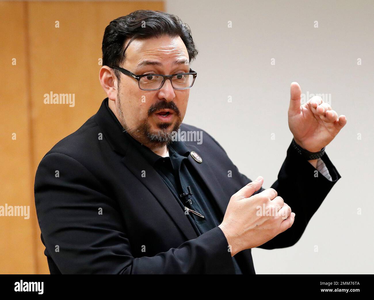 Maricopa County Recorder Adrian Fontes speaks at the Tabulation and ...