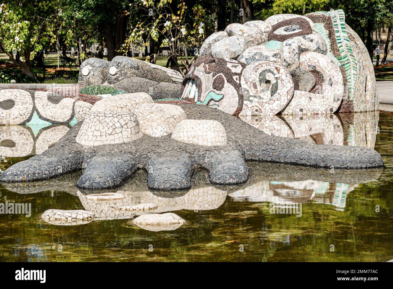 Mexico City,Bosque de Chapultepec Section 2 Forest,Fuente de Tlaloc ...