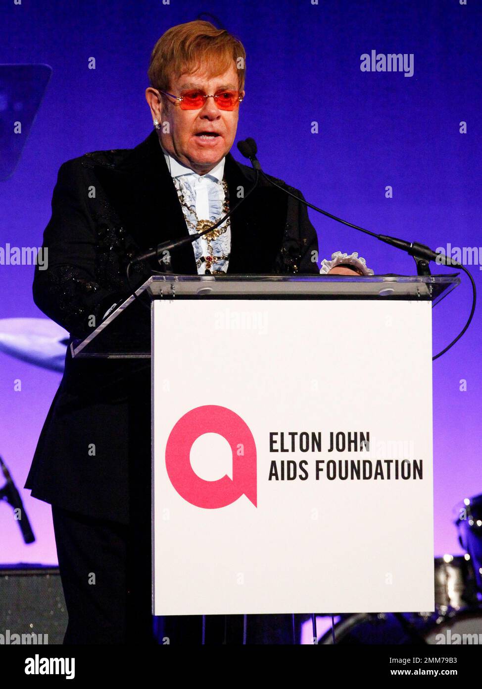 Elton John attends the Elton John AIDS Foundation's 17th annual "An ...