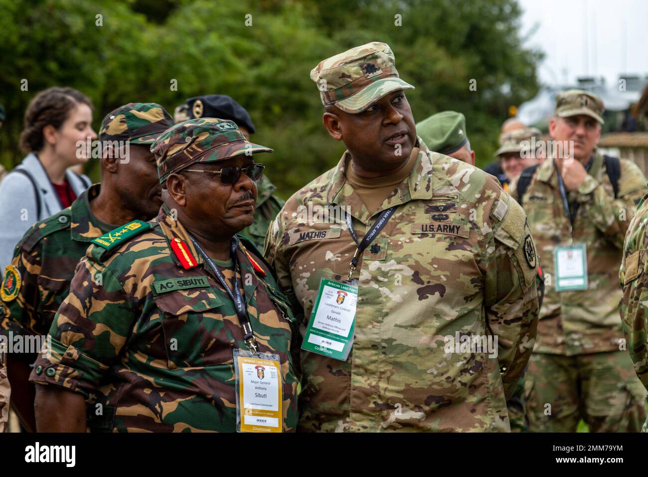 Maj. Gen. Anthony C. Sibuti Land Forces Commander Tanzania, speaks with ...