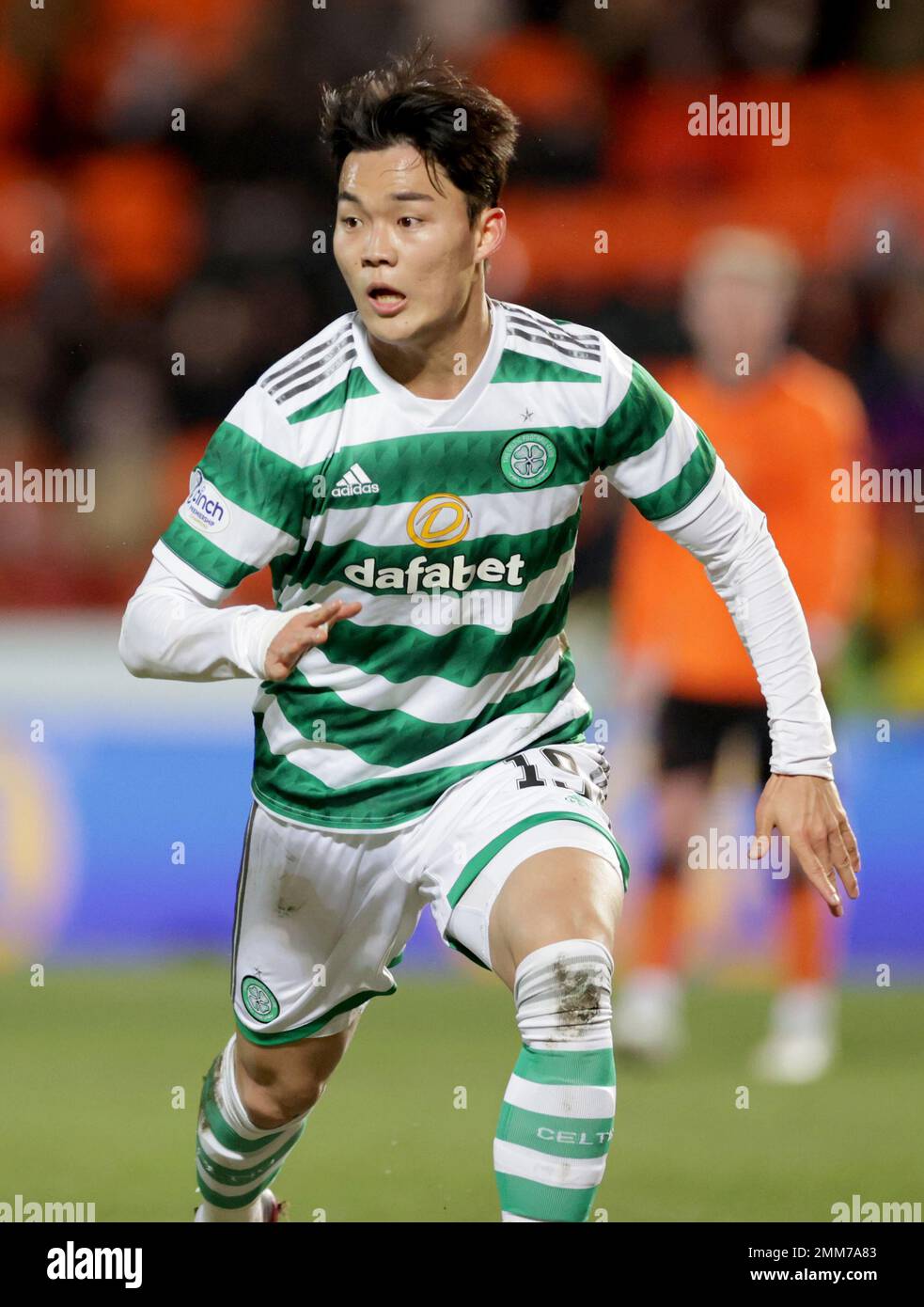 Celtic’s Oh Hyeon-gyu in action during the cinch Premiership match at ...
