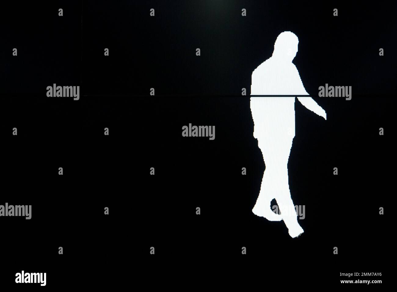 In this Oct. 31, 2018, photo, a screen displays a computer-generated ...