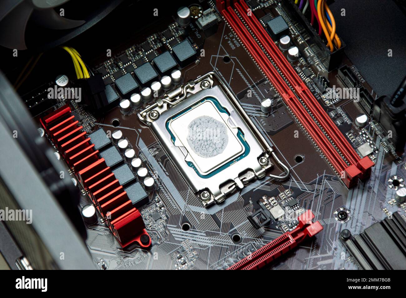 top view of computer motherboard Stock Photo - Alamy