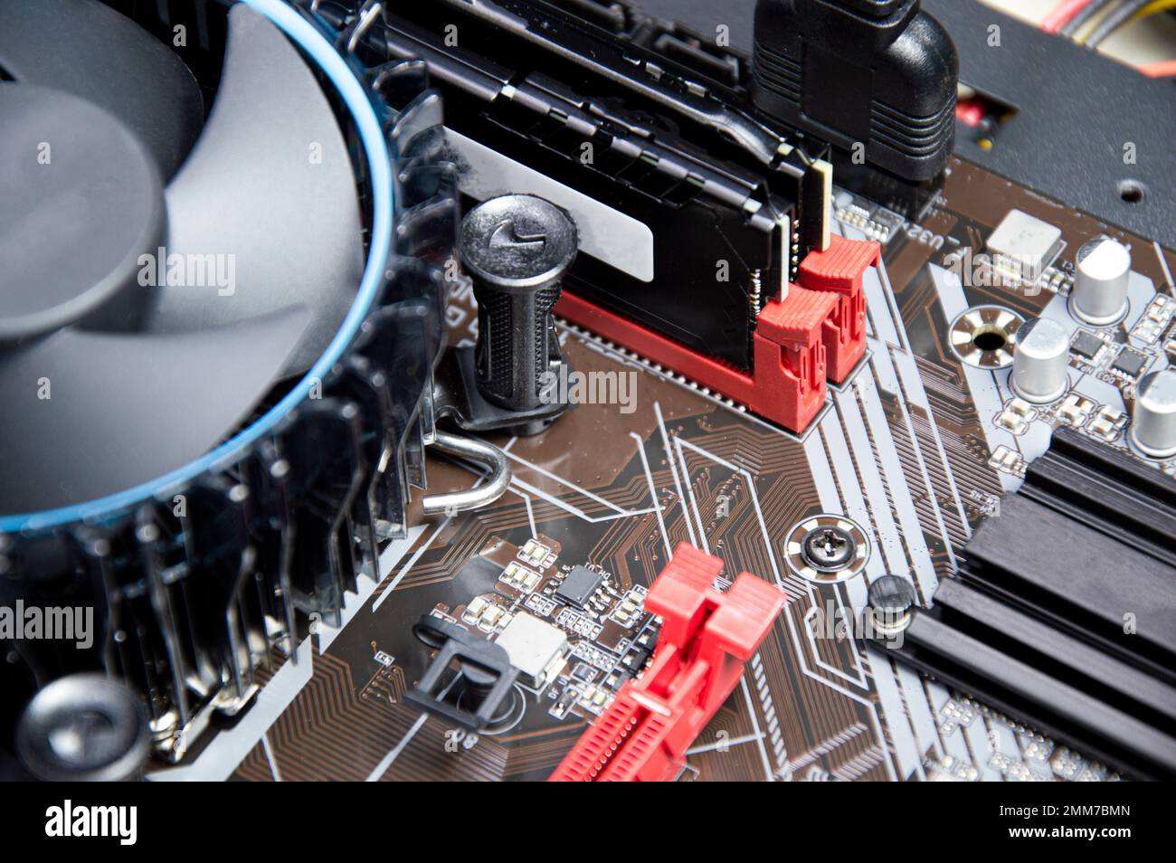 side view of computer motherboard Stock Photo - Alamy