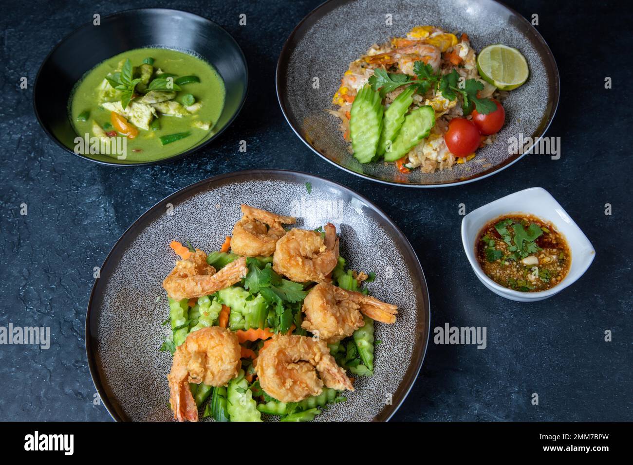 Thai cooking places emphasis on lightly prepared dishes with strong ...