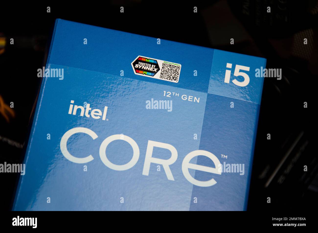 30-1-2023 Chonburi, Thailand The 12th generation Intel CPU chip is very ...