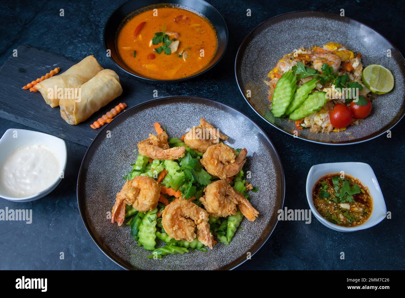 Thai cooking places emphasis on lightly prepared dishes with strong ...