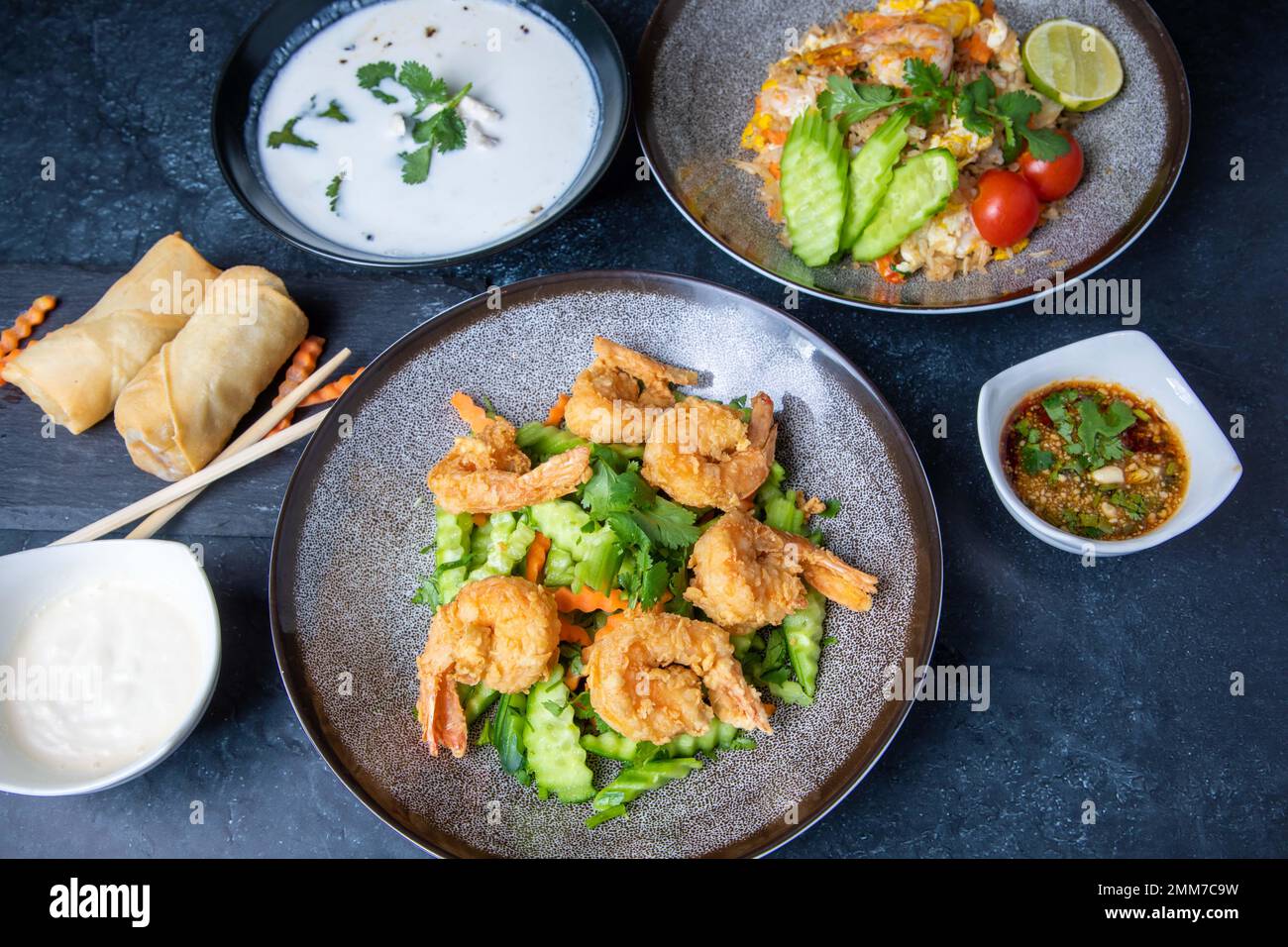 Thai cooking places emphasis on lightly prepared dishes with strong ...