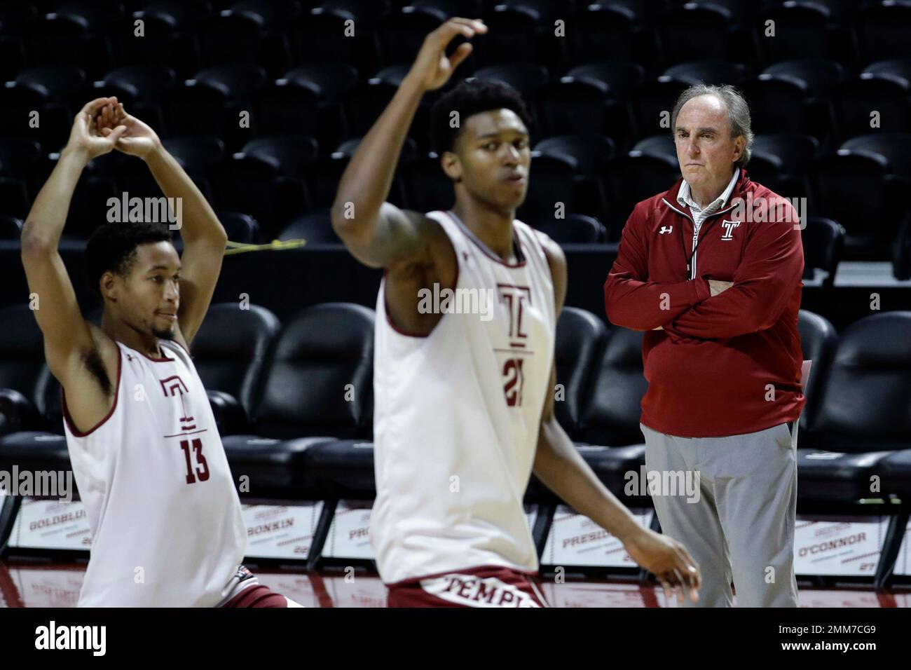 In this Friday, Nov. 2, 2018 photo, Temple head coach Fran Dunphy ...