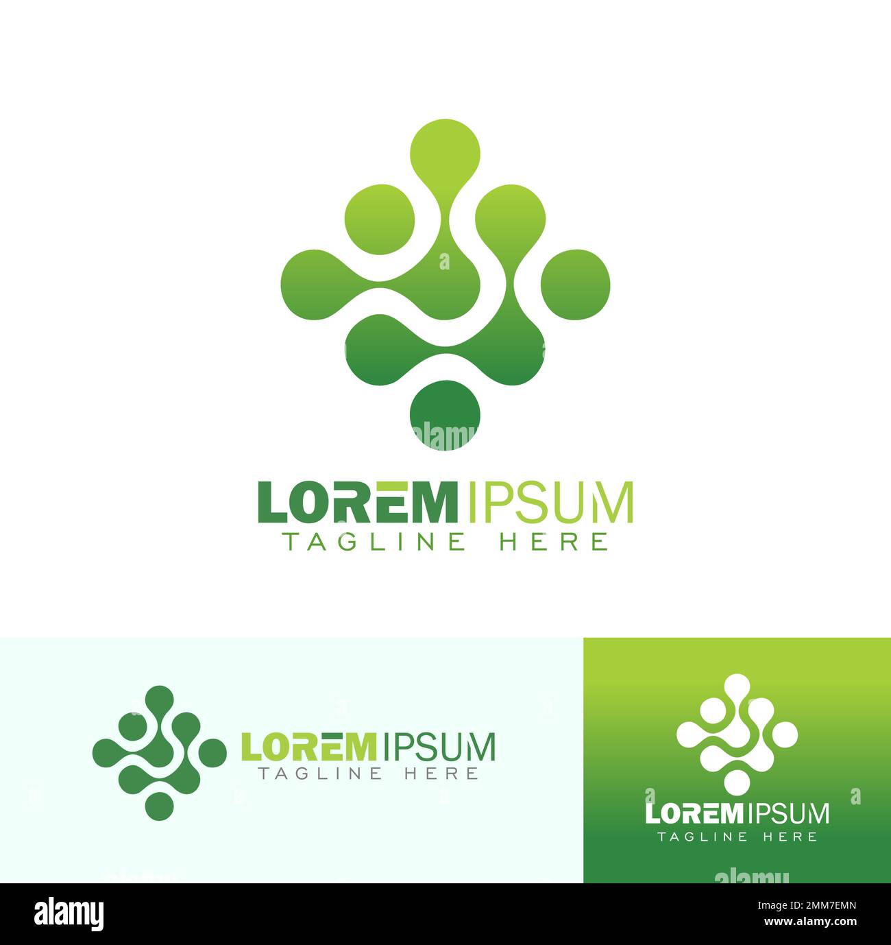 A vector illustration set of Ecology Technology Symbol Logo Sign Stock ...