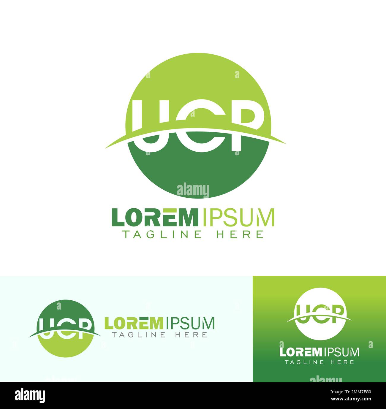 A vector Illustration set of UCP Monogram initial Logo Sign Stock ...