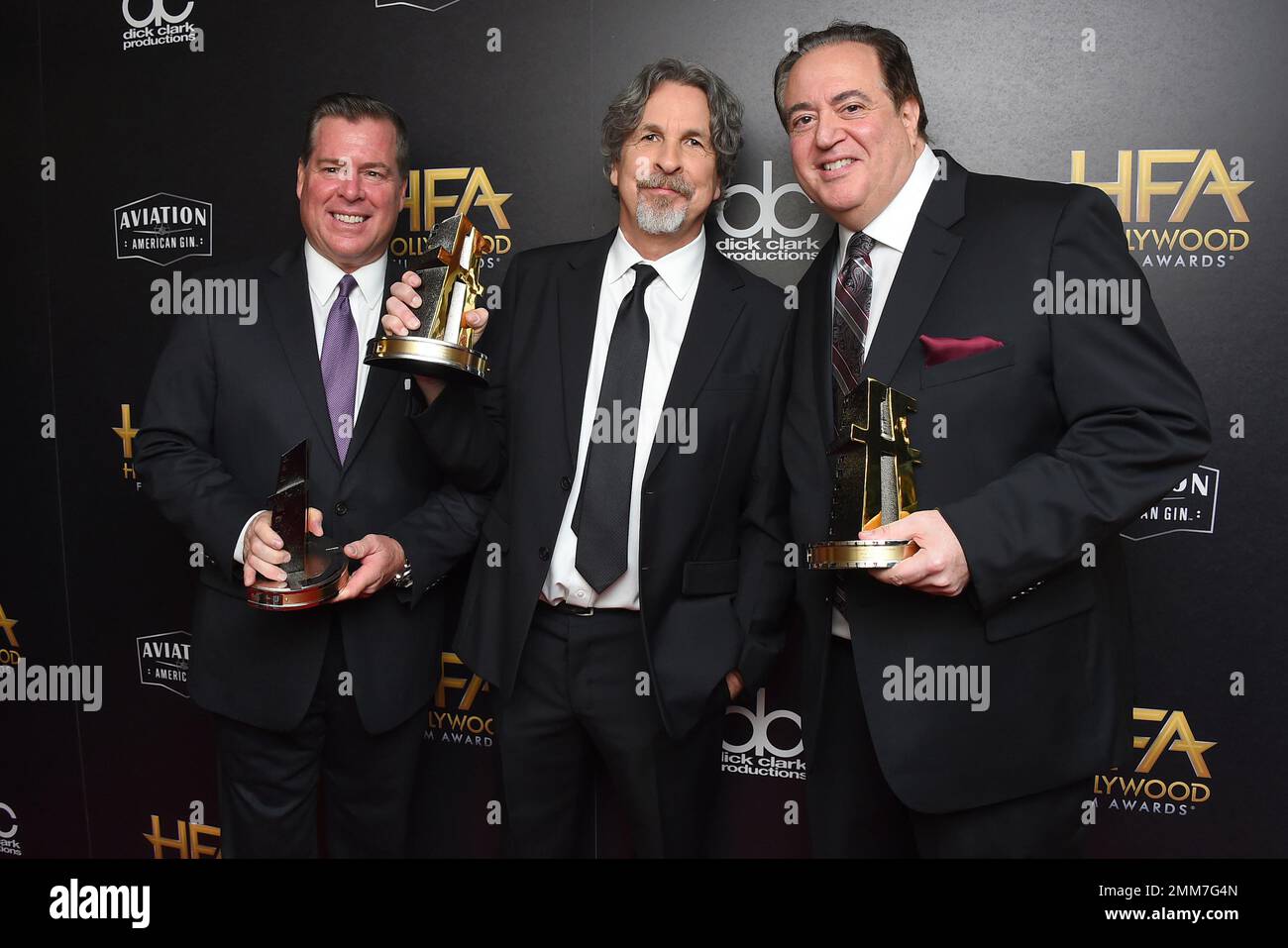 Brian Hayes Currie, from left, Peter Farrelly and Nick Vallelong ...