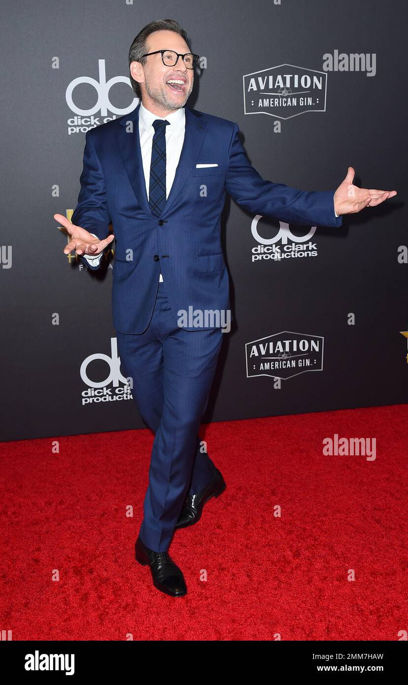 Christian Slater arrives at the Hollywood Film Awards on Sunday, Nov. 4 ...