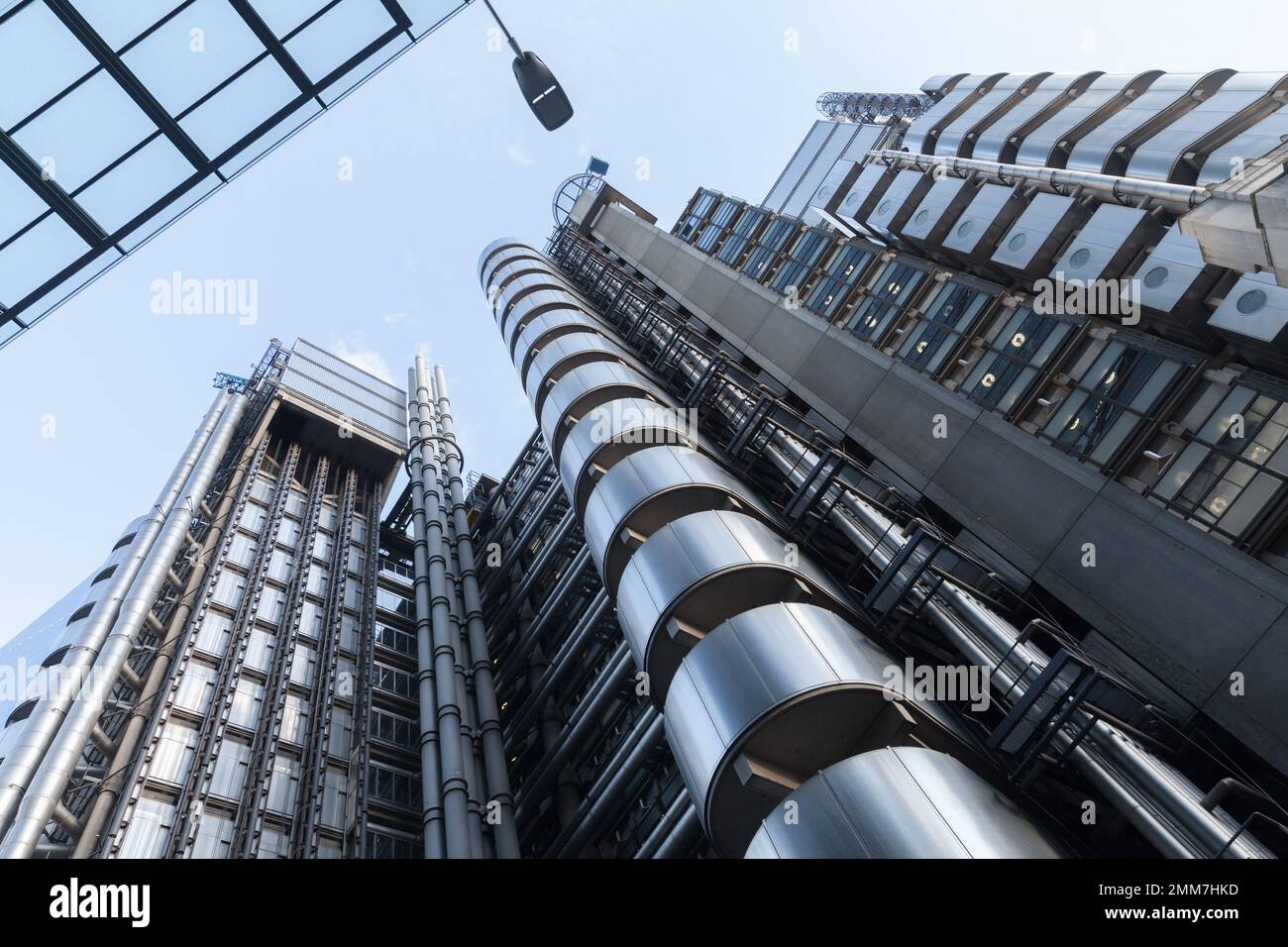 London, UK - April 25, 2019: The Lloyds building or Inside-Out Building ...