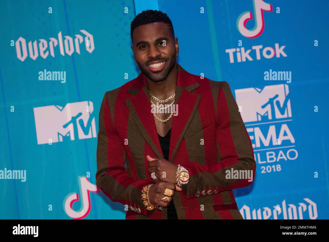 Musician Jason Derulo poses for photographers upon arrival at the ...