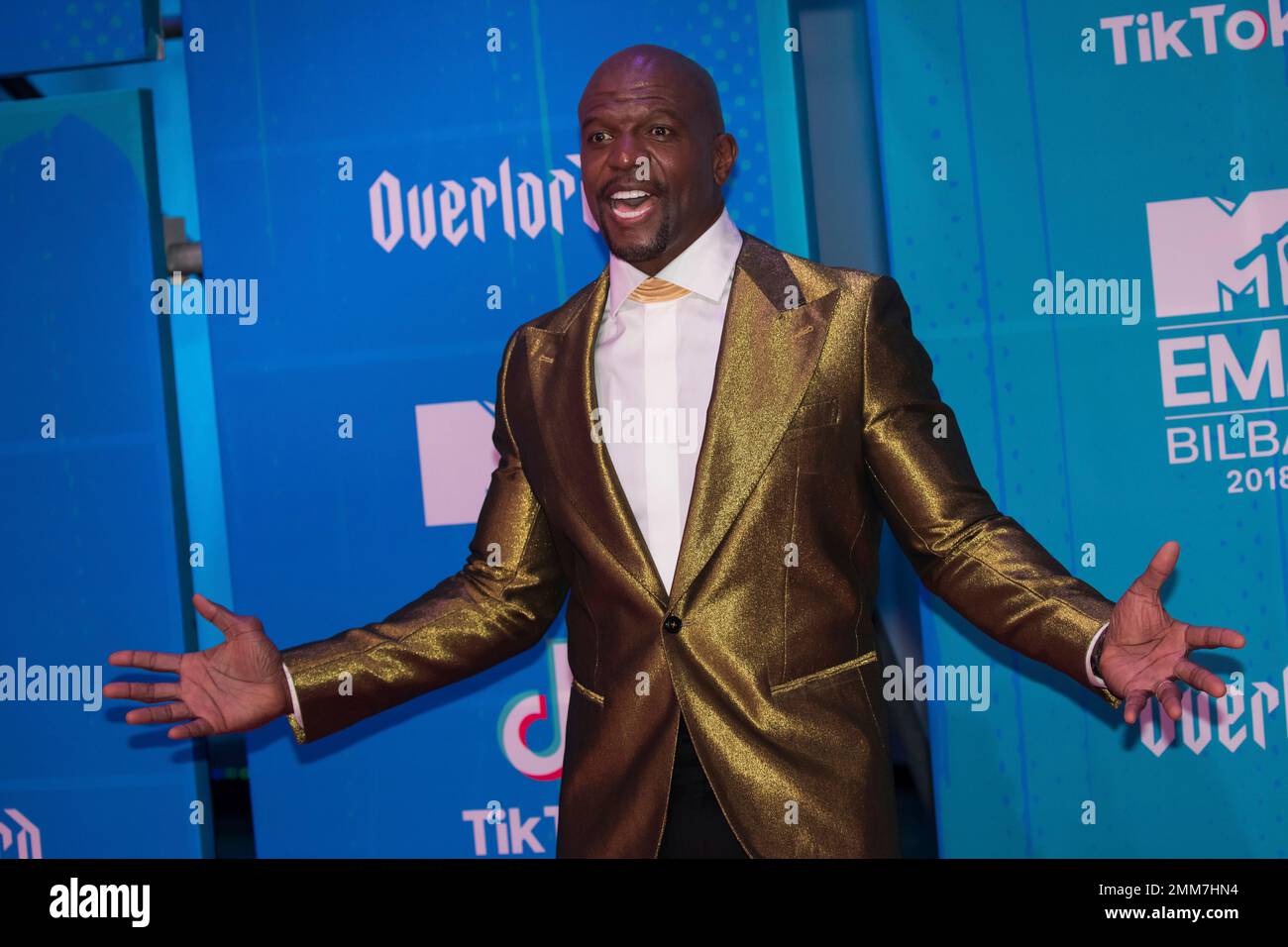 Actor Terry Crews poses for photographers upon arrival at the European ...