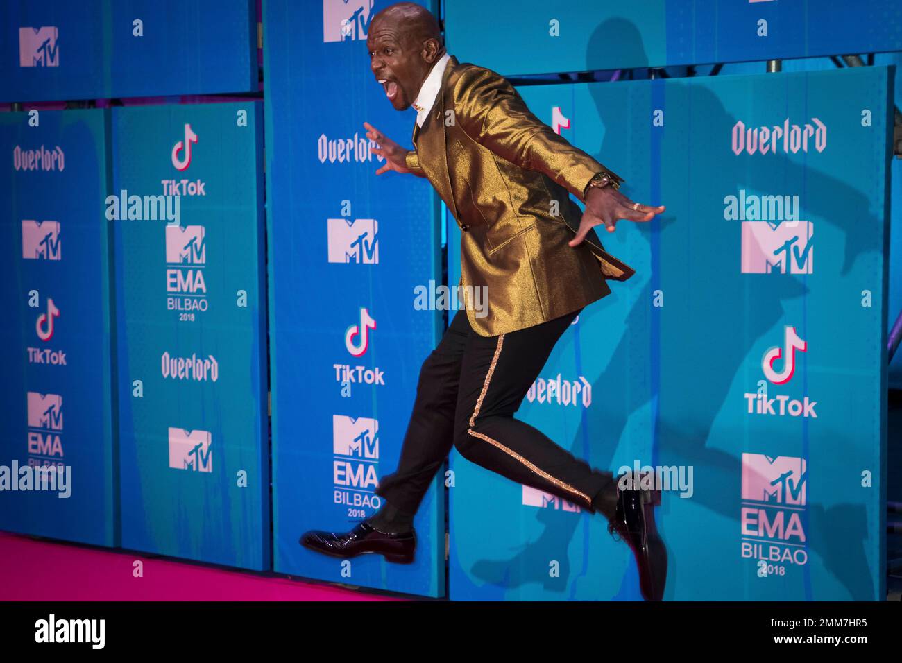 Actor Terry Crews poses for photographers upon arrival at the European ...