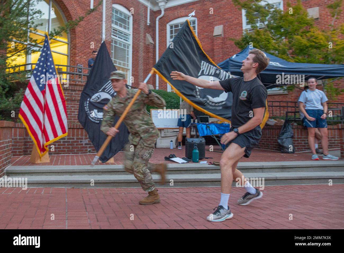 Clemson University student Luke Fancher (right), a senior studying ...