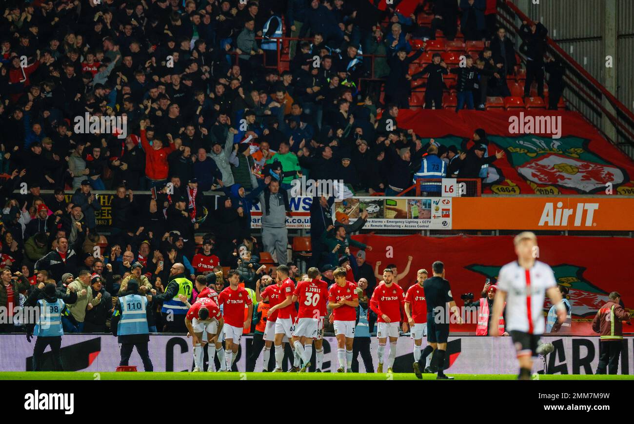 Wrexham, Wales, UK. Racecourse Ground, Wrexham, UK. 29th Jan, 2023. FA ...