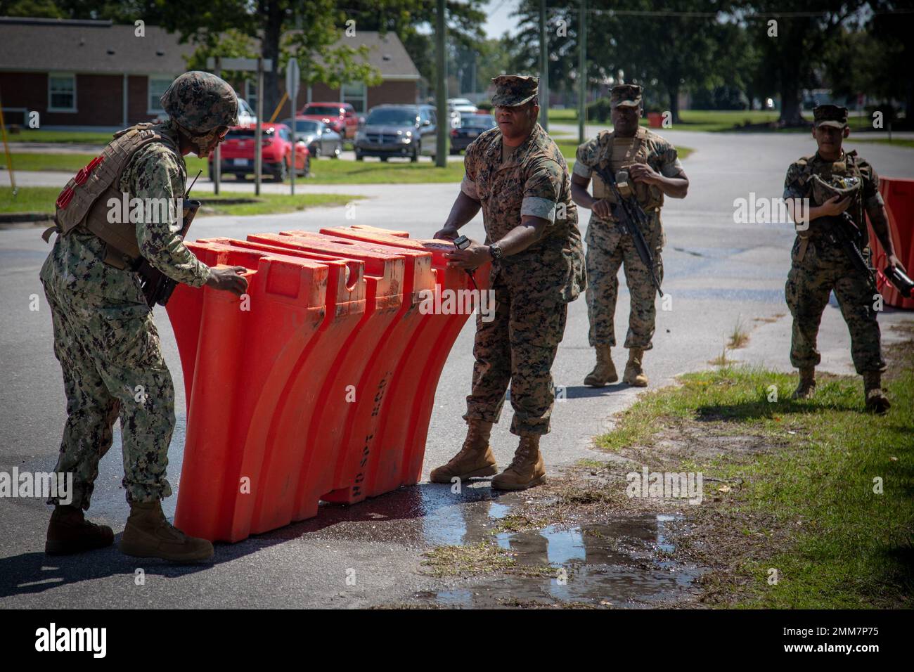 U.S. Marines with Headquarters and Support (H&S) Battalion, Marine ...