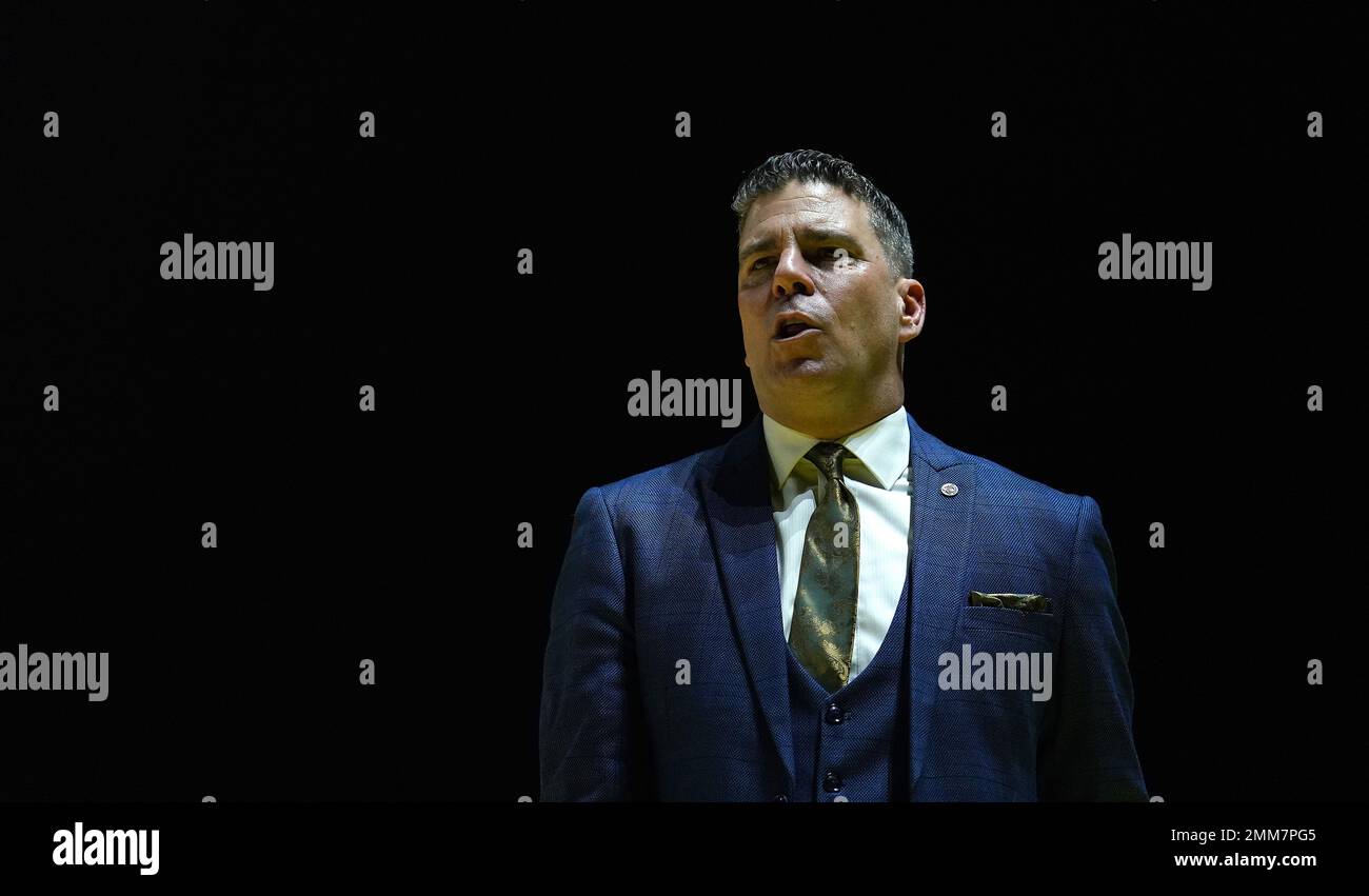 Leicester Riders Head Coach Rob Paternostro during the game against ...