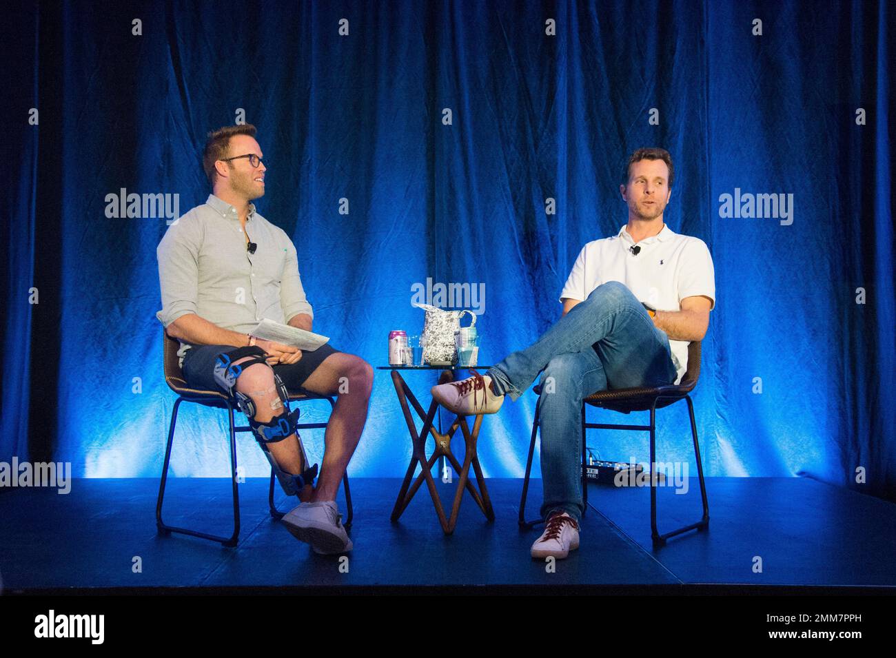 Courtney Reum, left, and Jamie Siminoff seen on day two of Summit LA18 ...