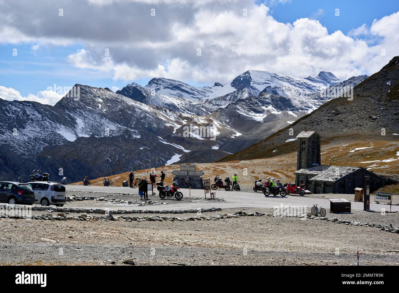 Iseran pass, the higher French pass (Vanoise, Savoy, France Stock Photo ...