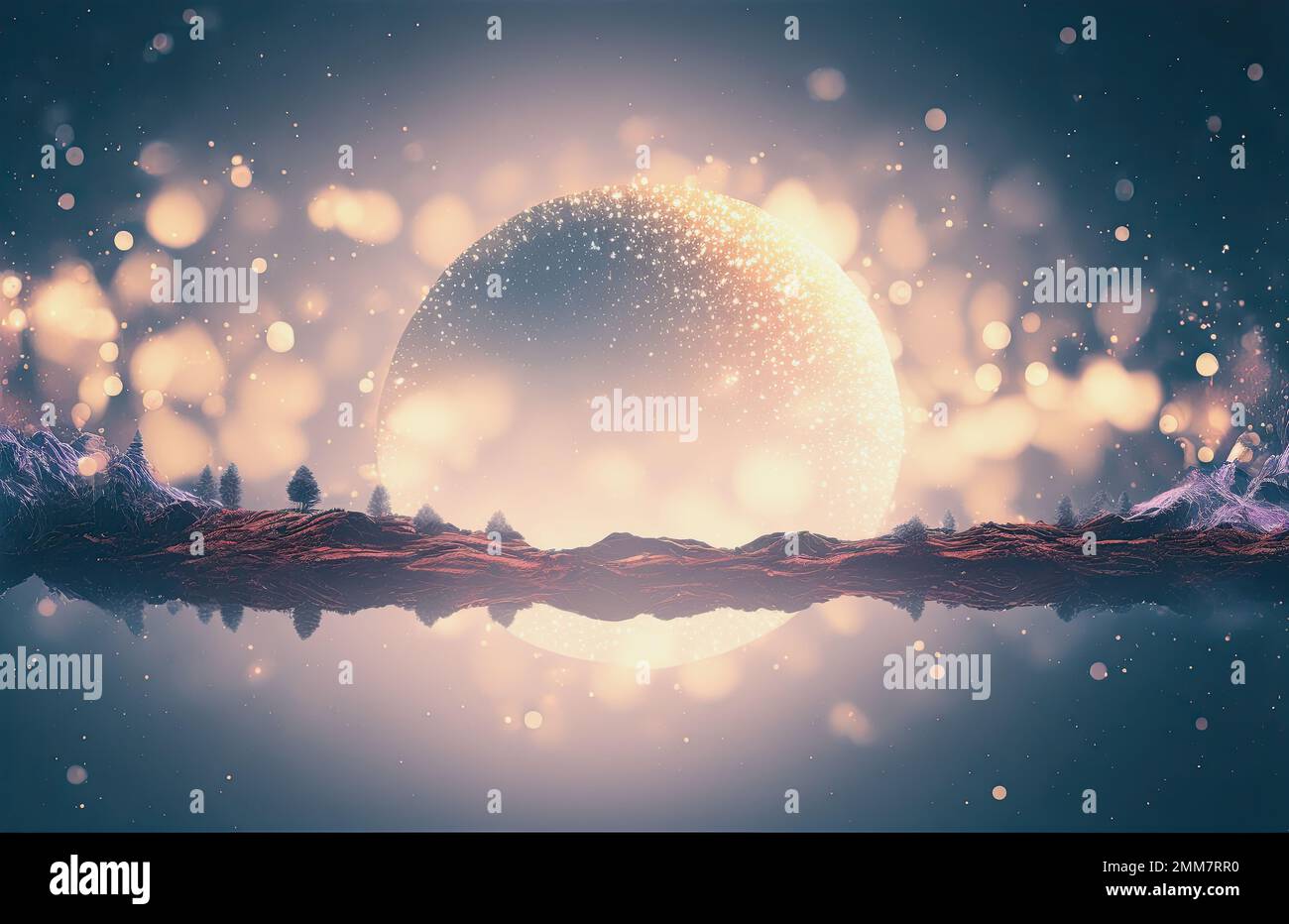 ai midjourney fantasy illustration of a magic background with a moon ...