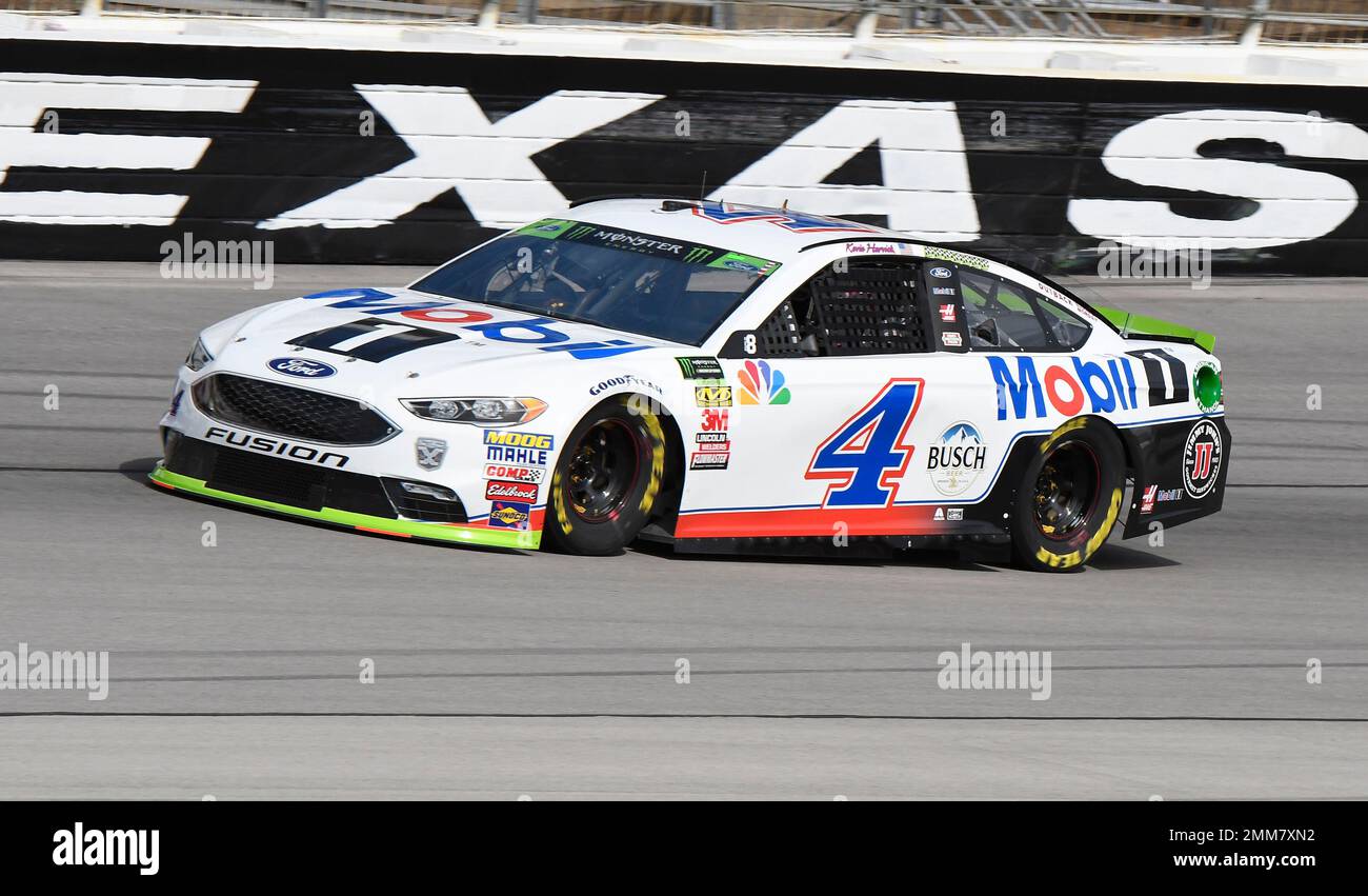 Kevin Harvick drives the Mobil 1 Ford in practice at Texas Motor ...