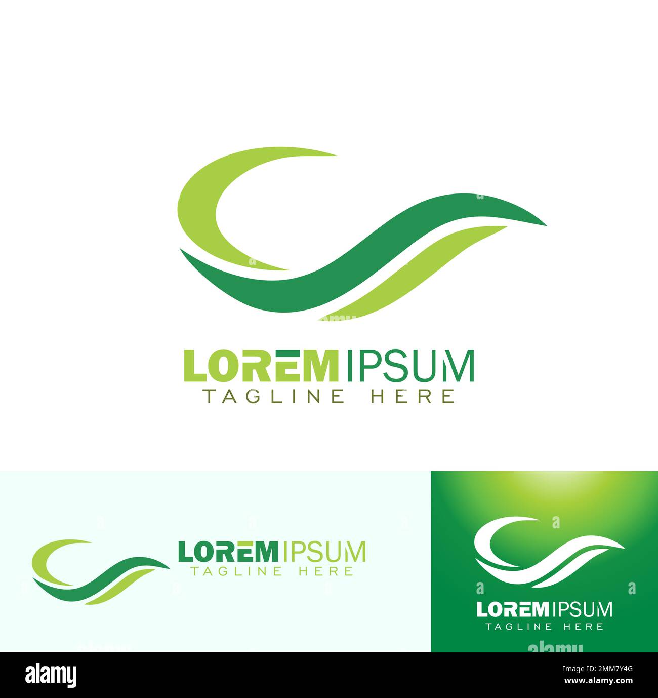 A vector illustration set of Wave Swoosh Symbol Logo Sign Stock Vector ...