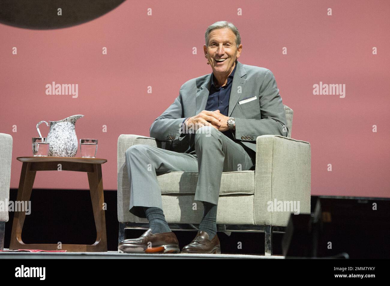Howard Schultz seen on day one of Summit LA18 in Downtown Los Angeles on Sunday, Nov. 2, 2018 ...