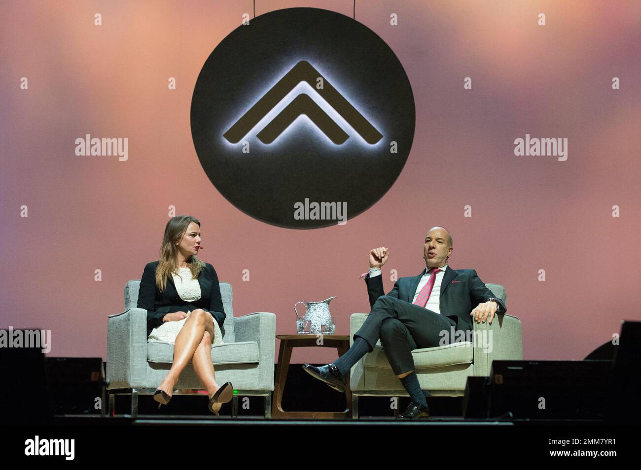 Lara Logan, left, and ACLU Executive Director, Anthony Romero seen on ...