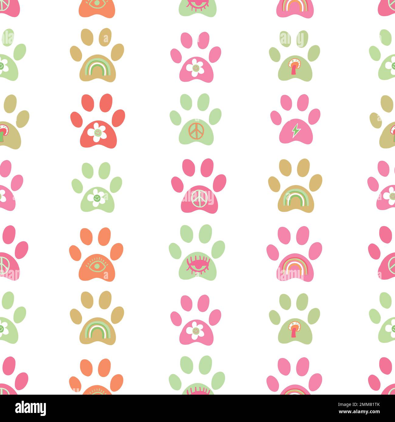 Paw prints Yk2 fashion 200s fashion seamless fabric design pattern ...