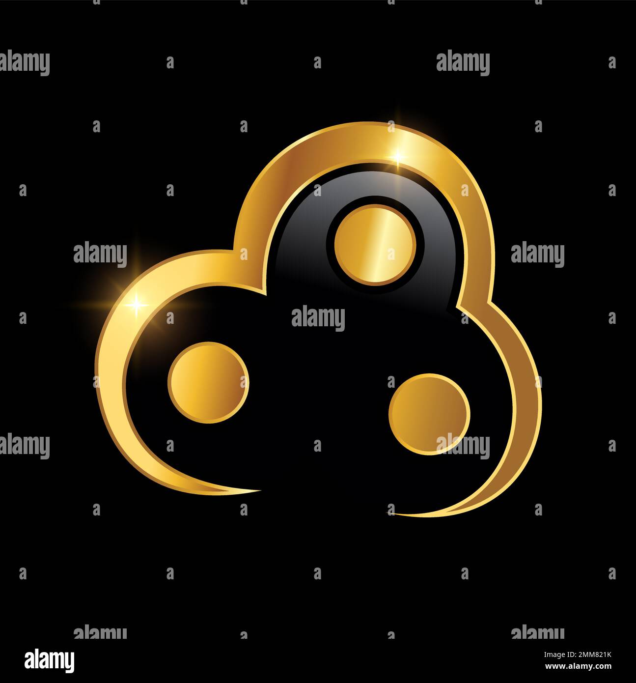 A vector Illustration of Golden Coaching People Symbol Logo Sign in ...