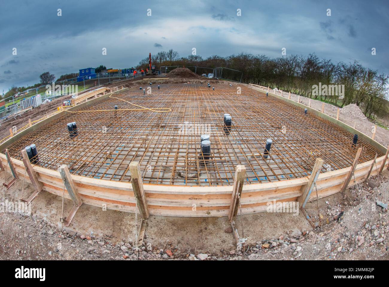 Concrete Slab Construction Louth Sewage Treatment Works WRC Stock Photo ...