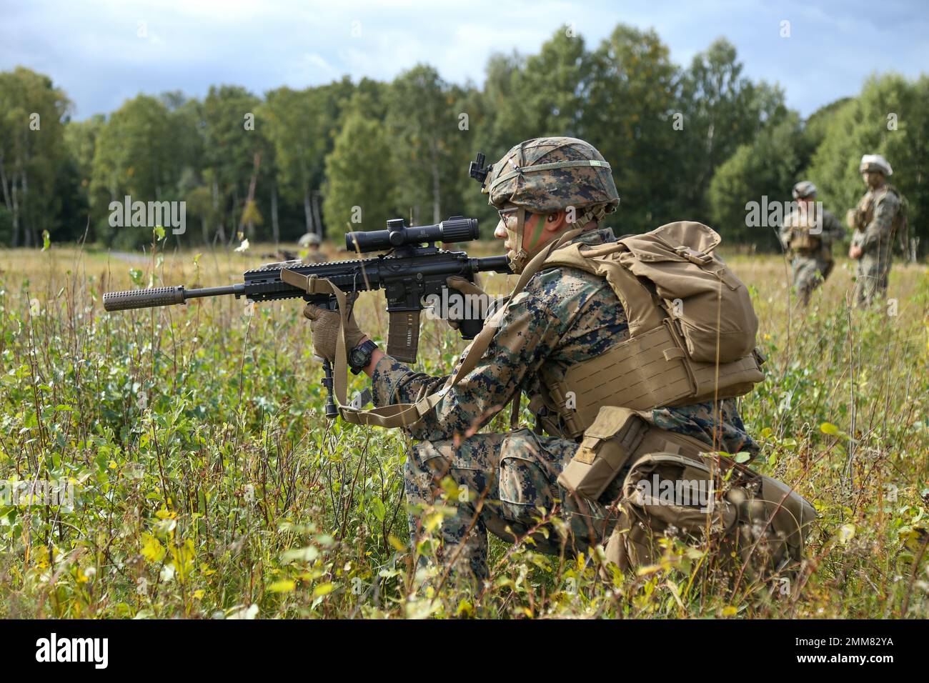 U.S. Marine Corps Lance Cpl. Seth Smith, automatic rifleman, 1st ...