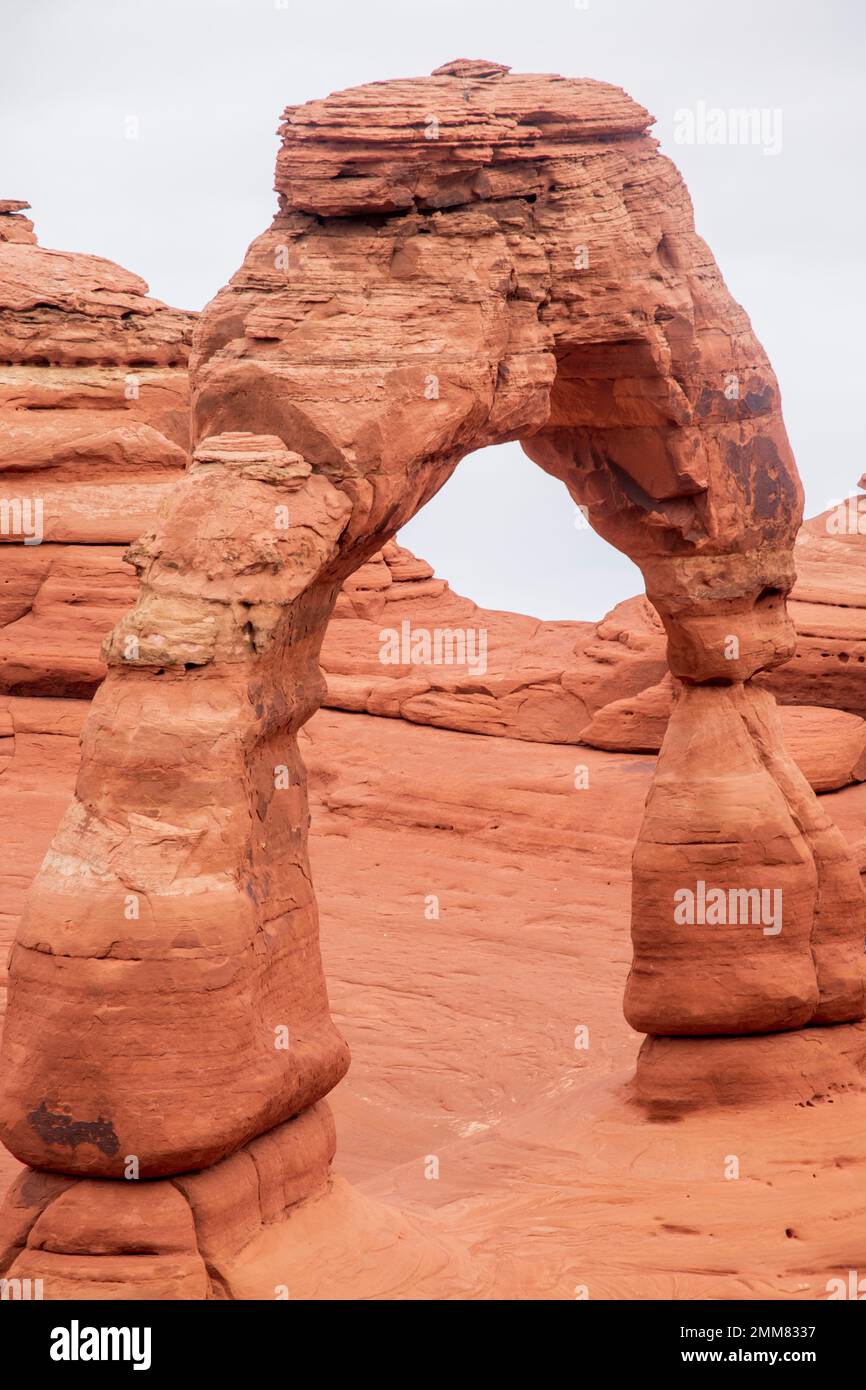 Delicate Arch is an icon of Arches National Park in Utah, USA Stock ...