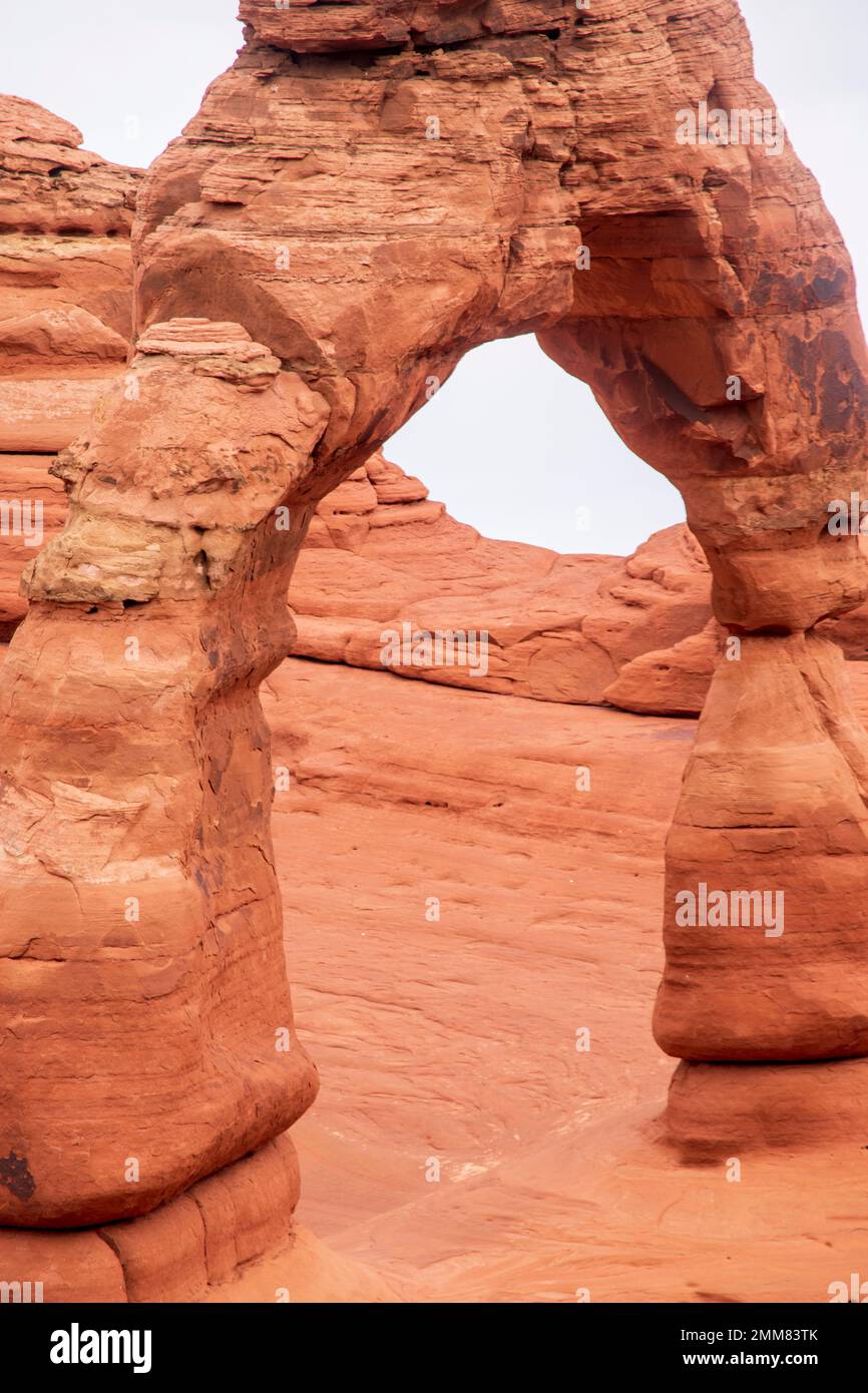 Delicate Arch is an icon of Arches National Park in Utah, USA Stock ...