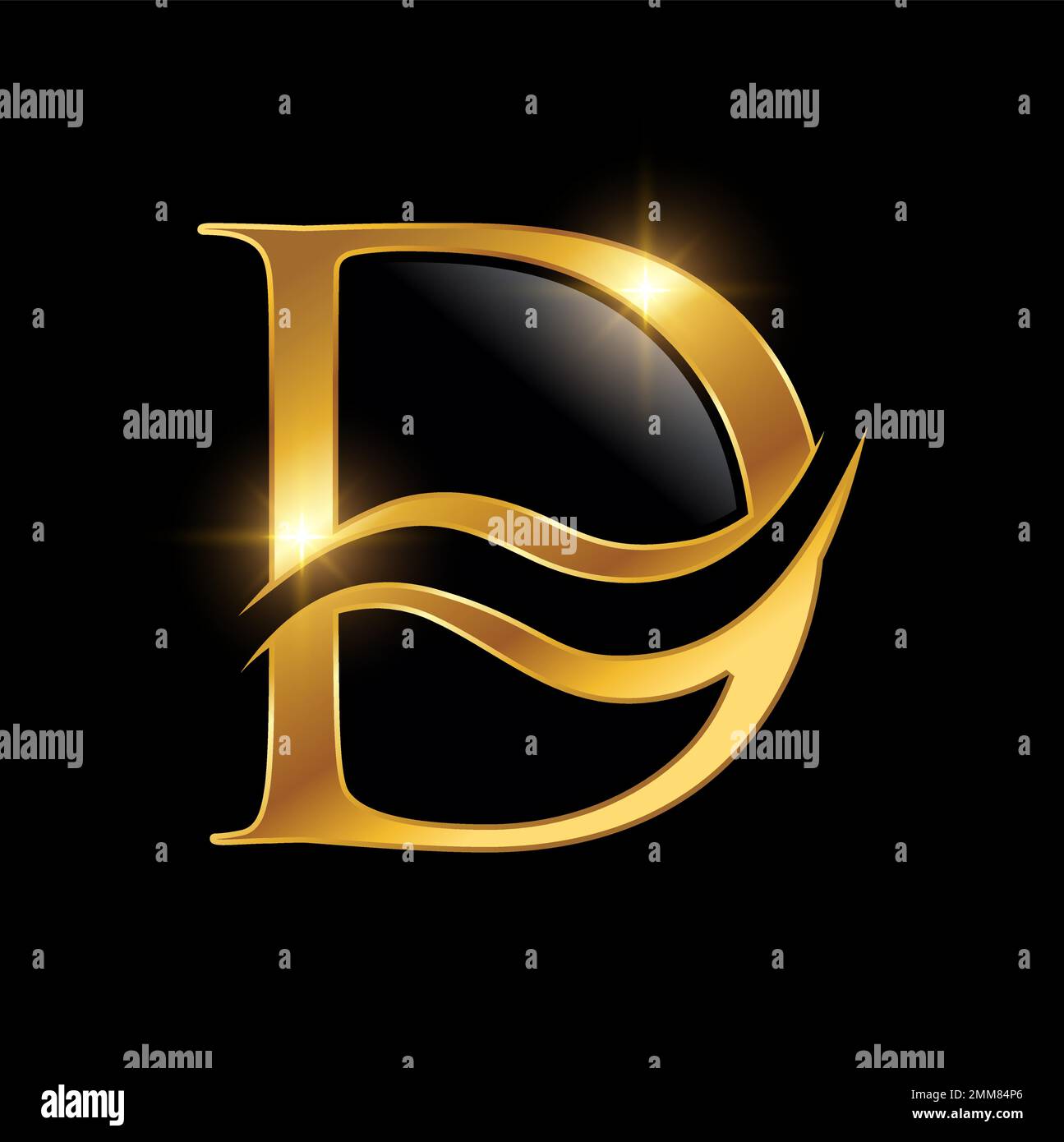 Initial gold letter logo Stock Vector Images - Alamy