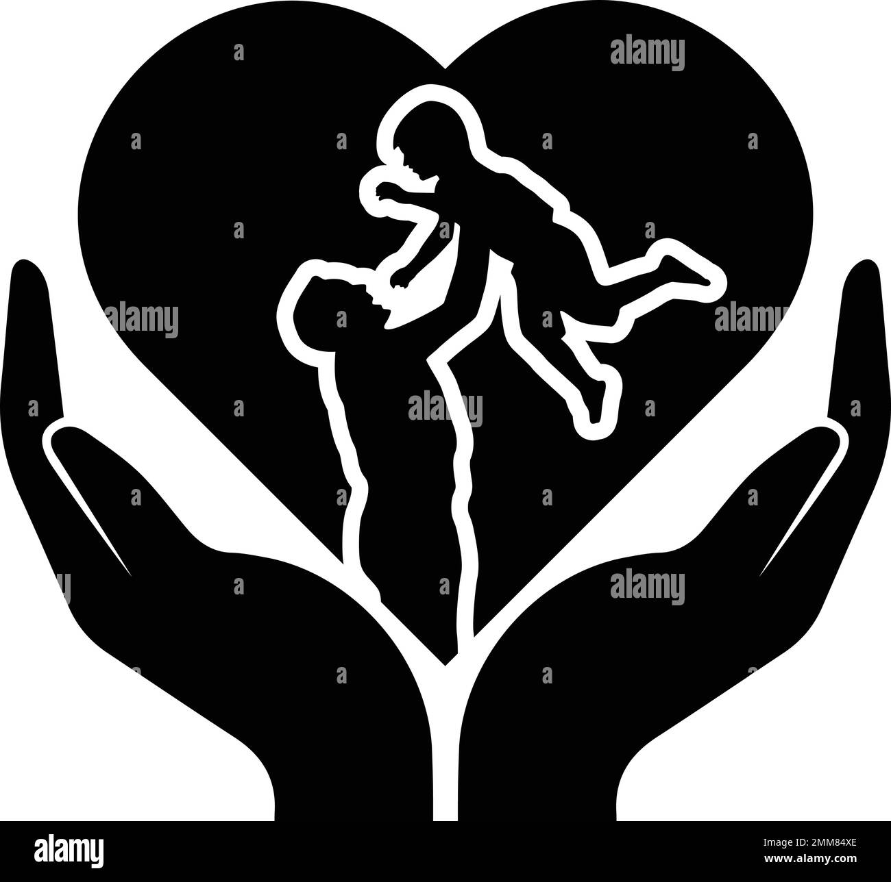 Happy father children family icon Stock Vector Images - Alamy