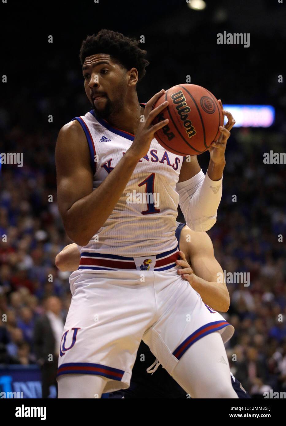 Kansas forward Dedric Lawson during the first half of an preseason NCAA ...
