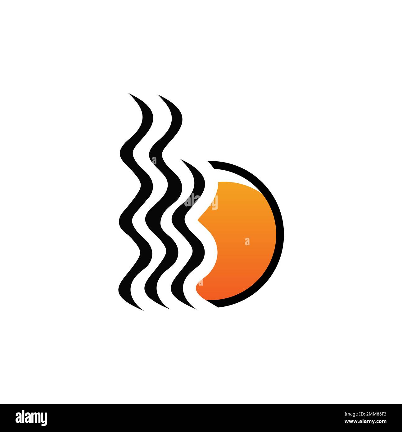 A vector Illustration of Hot Wave Icon in white background Stock Vector ...