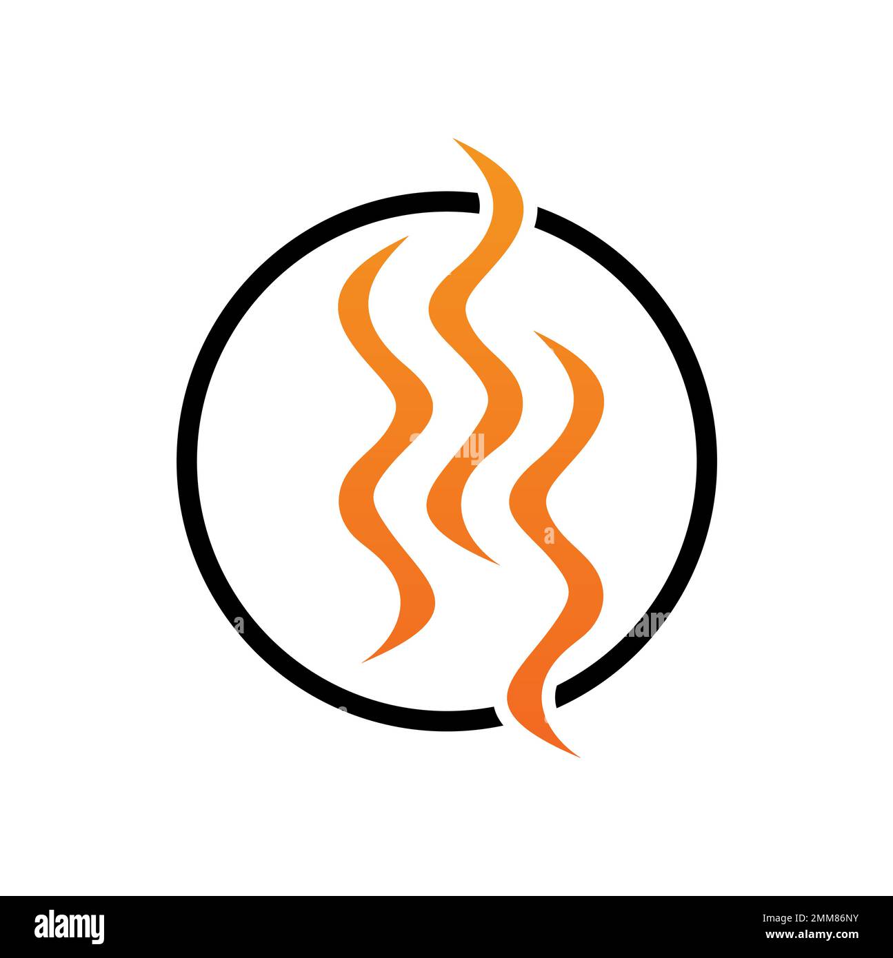 A vector illustration of Heat Wave Symbol Logo Icon in white background ...