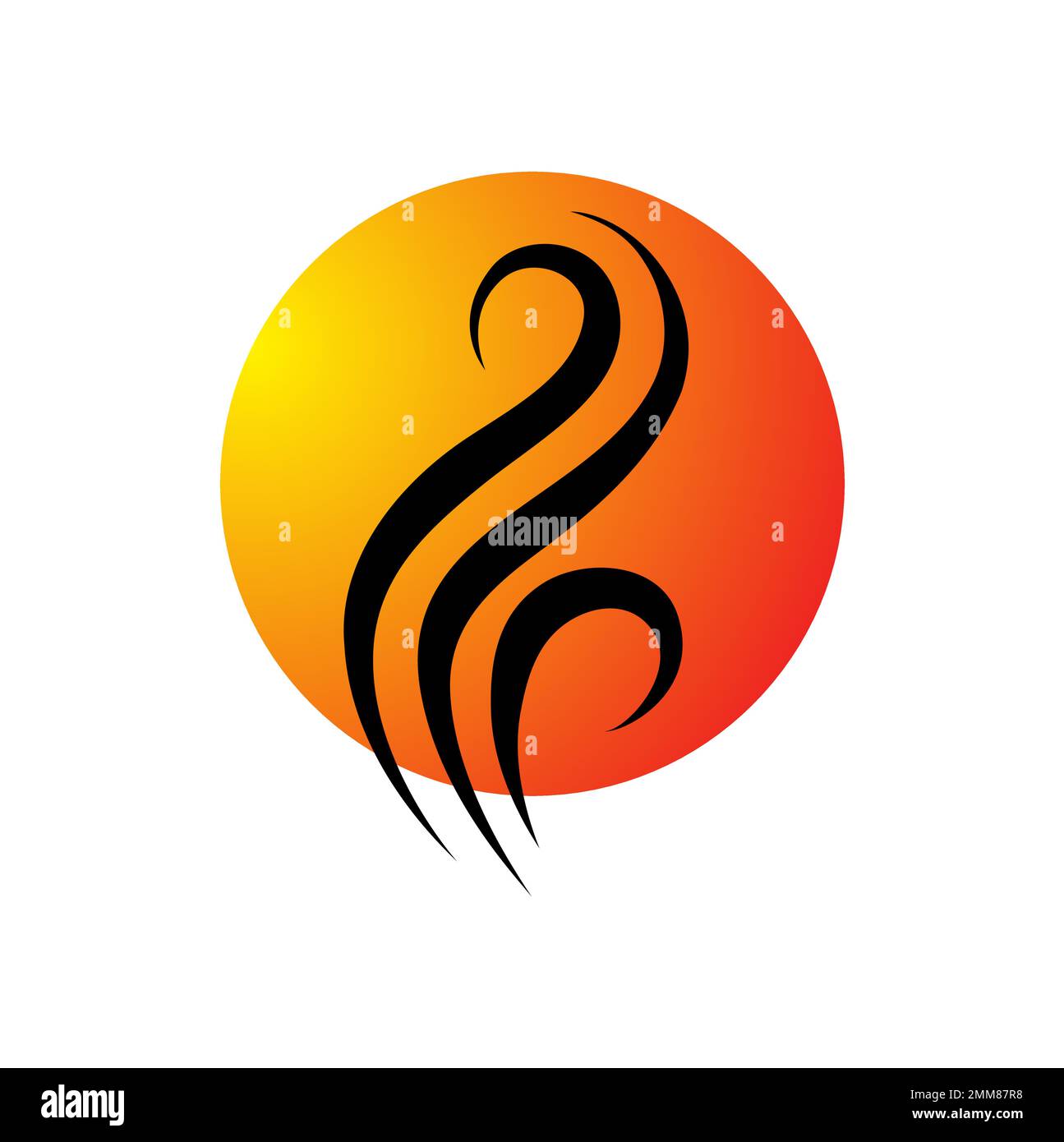 A vector illustration of Heat Wave Symbol Logo Icon in white background ...
