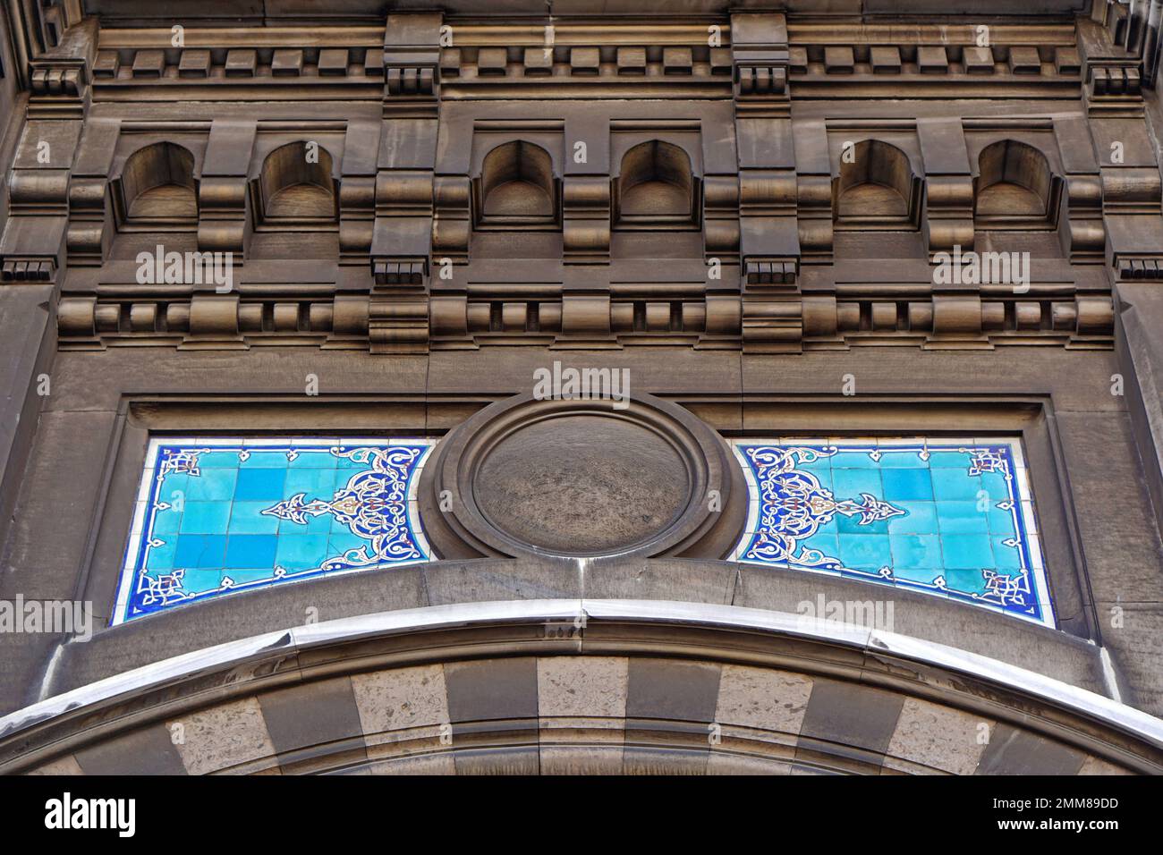 Blue tiles facade at old building in Istanbul Turkey Stock Photo - Alamy