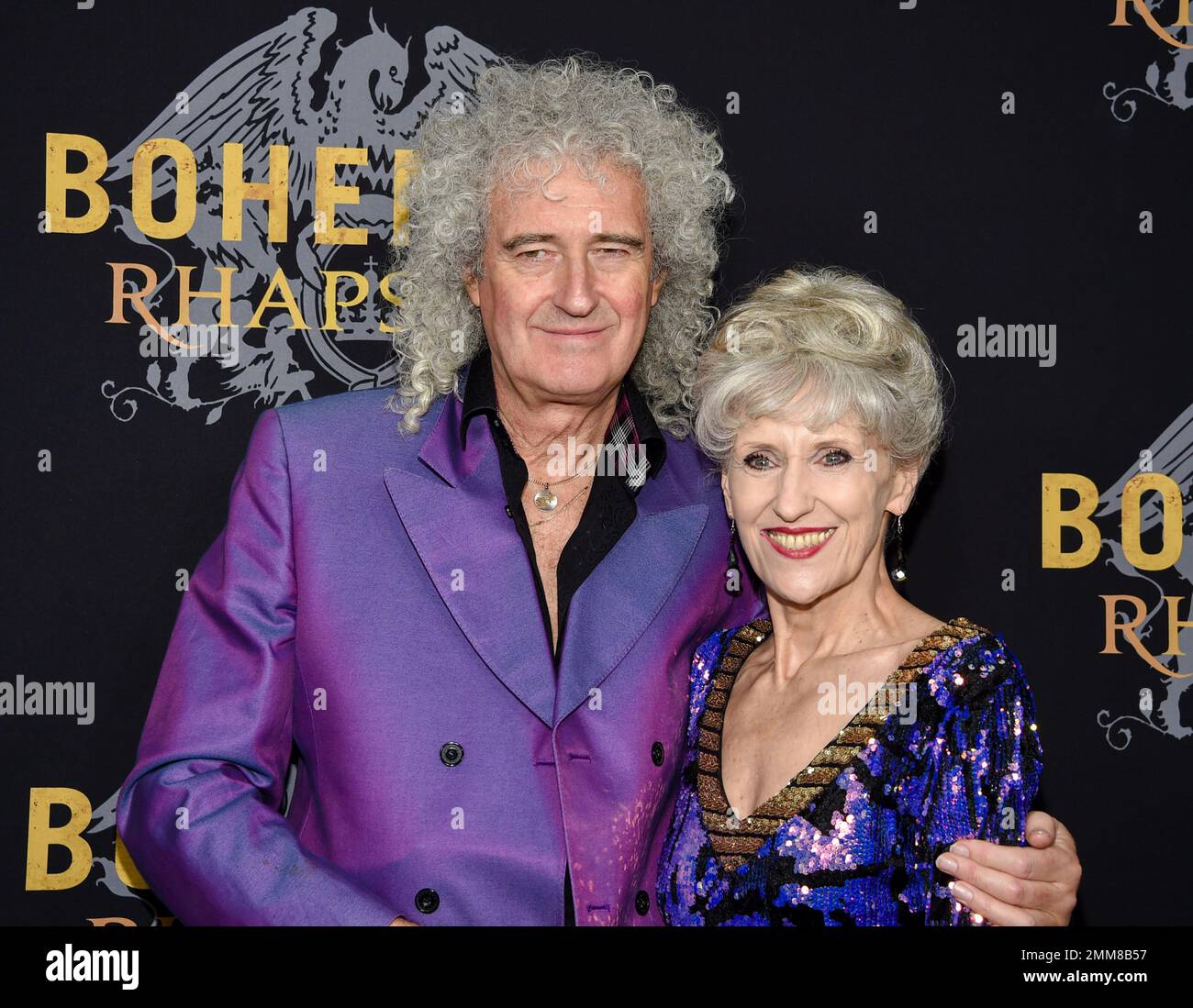 Original Queen band member Brian May and wife Anita Dobson attend the ...